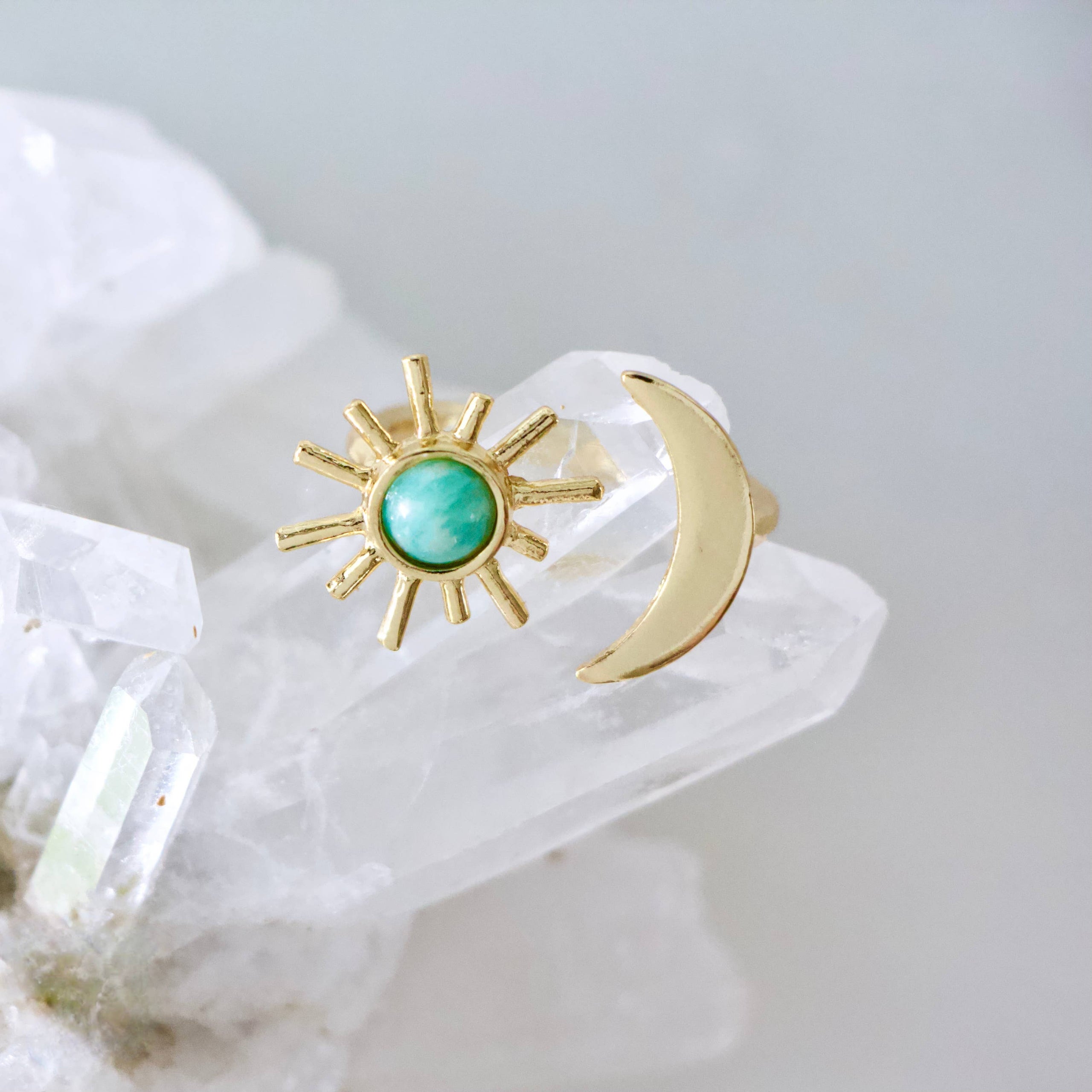 Mesa Blue - Amazonite Sun and Moon Ring | Wild Blossom Hollow ...