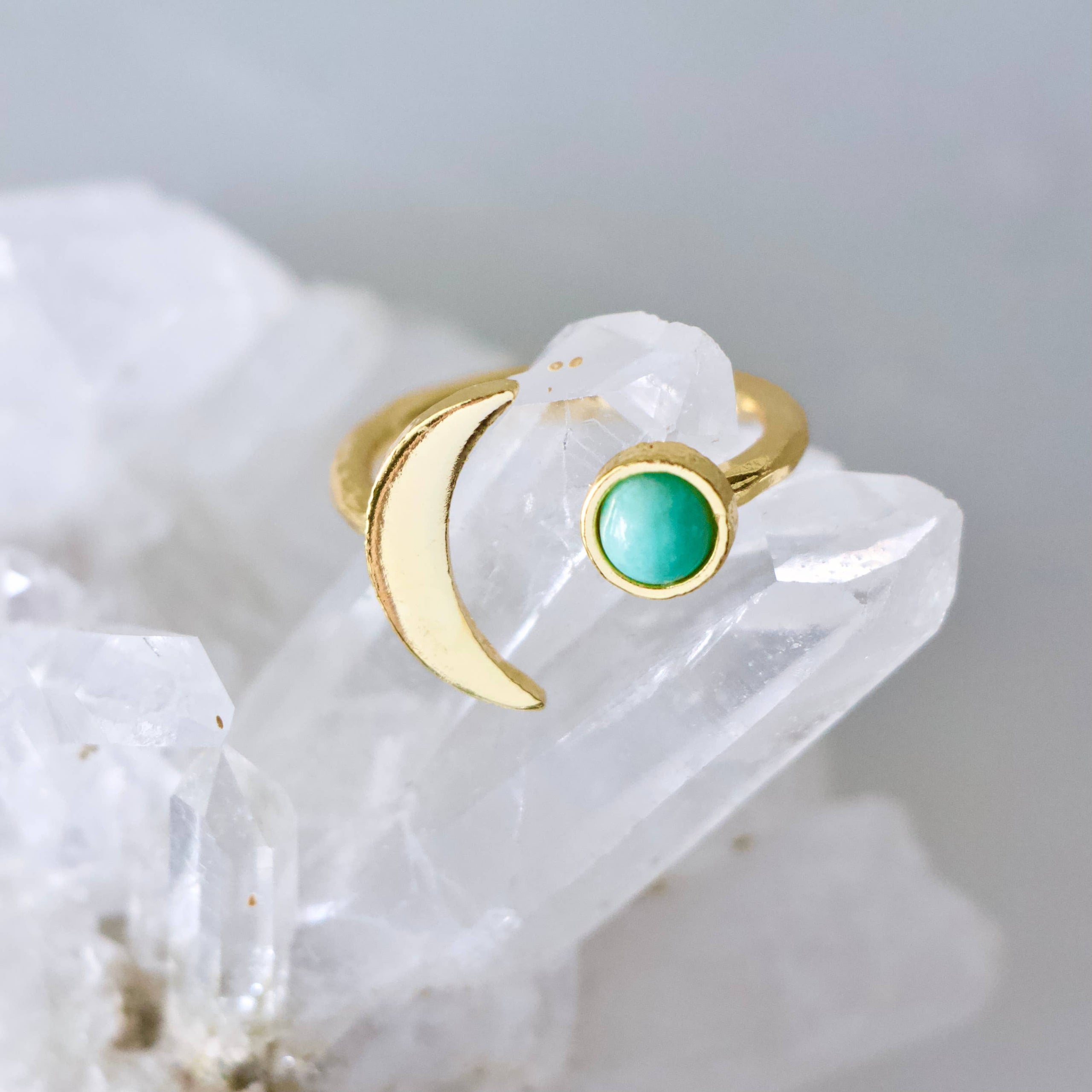 Mesa Blue - Amazonite Sun and Moon Ring | Wild Blossom Hollow ...
